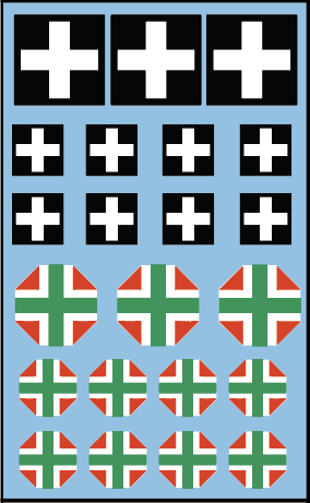 AFV-Decal Hungarian Crosses – Company B models and miniatures